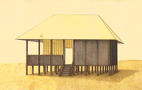 Prospecto das Casas da Vila de Oeiras | Enciclopédia Itaú Cultural