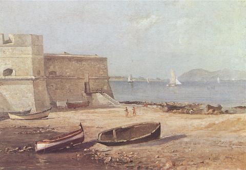 Praia e o Forte de São Luís em Toulon | Enciclopédia Itaú Cultural