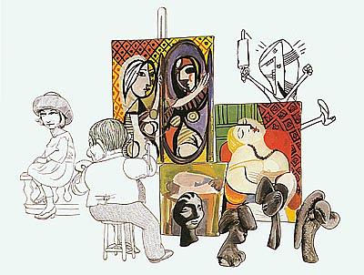 [Picasso pintando Marie-Thérèse] | Enciclopédia Itaú Cultural